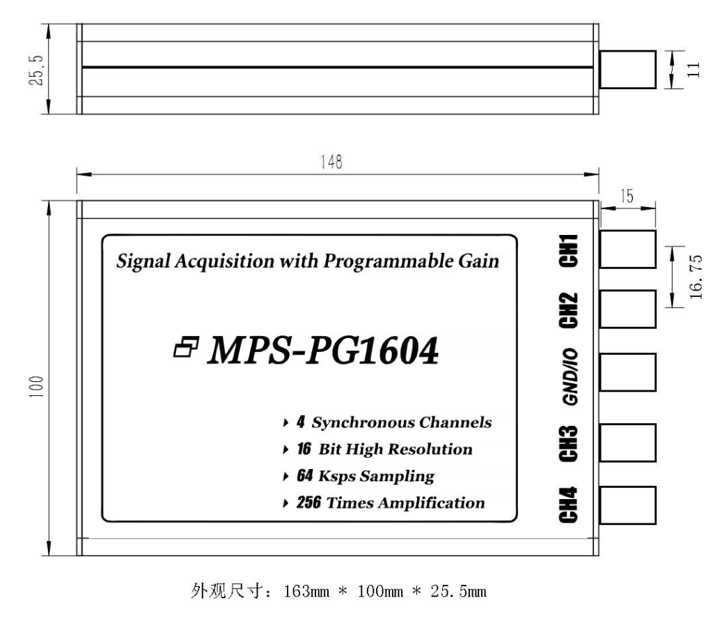 MPS-PG1604四通道16位可编程增益采集卡-数据采集卡-北京启创莫非电子科技有限公司